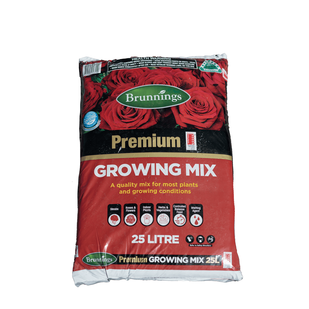 Brunnings Premium Growing Mix 25Lt Bag — Soils Aint Soils